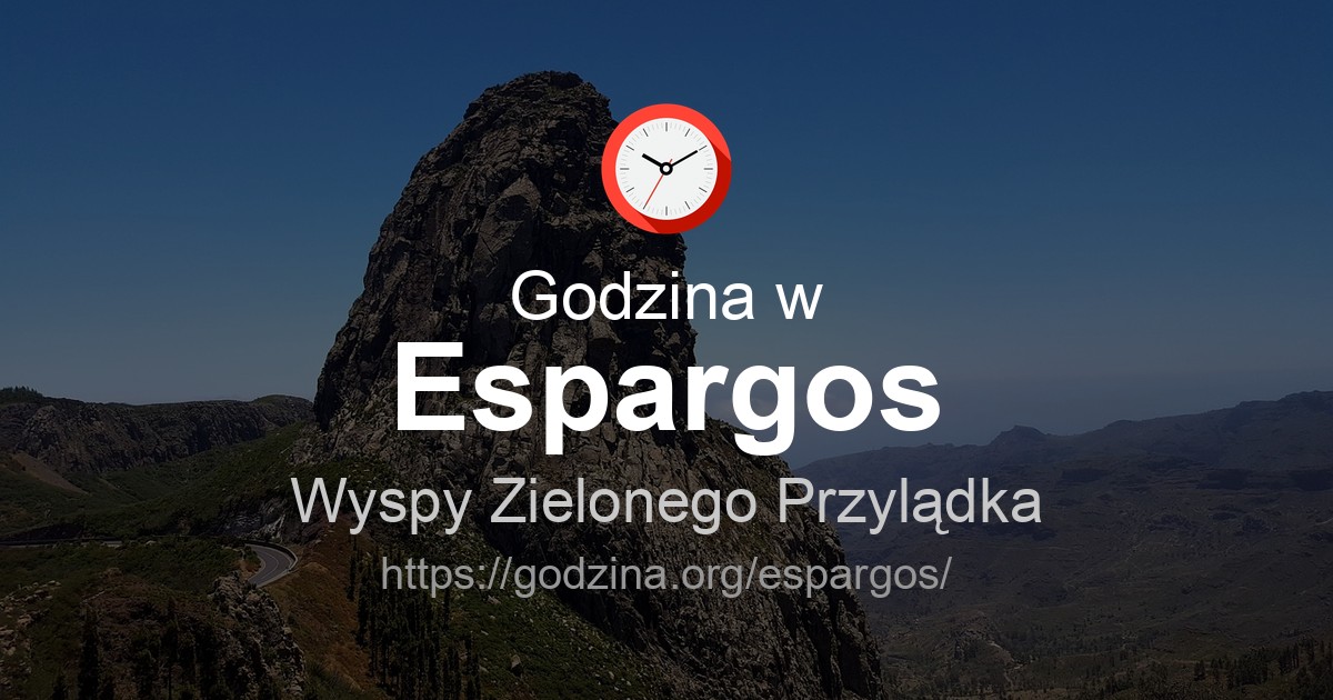 Obecny czas w Espargos, Wyspy Zielonego Przylądka | Godzina.org